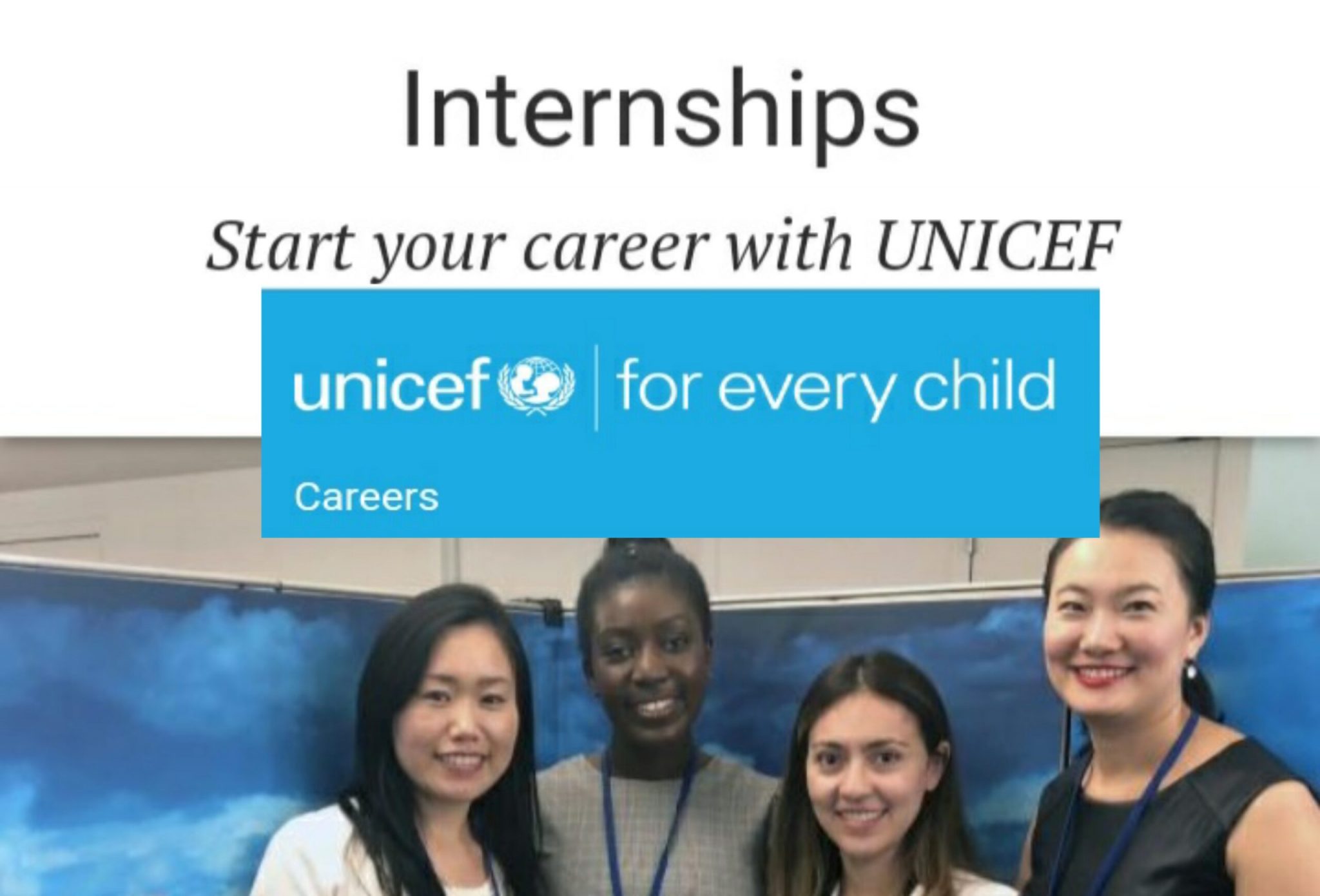 UNICEF Paid Internship With Visa, Travel Sponsorship For Graduates