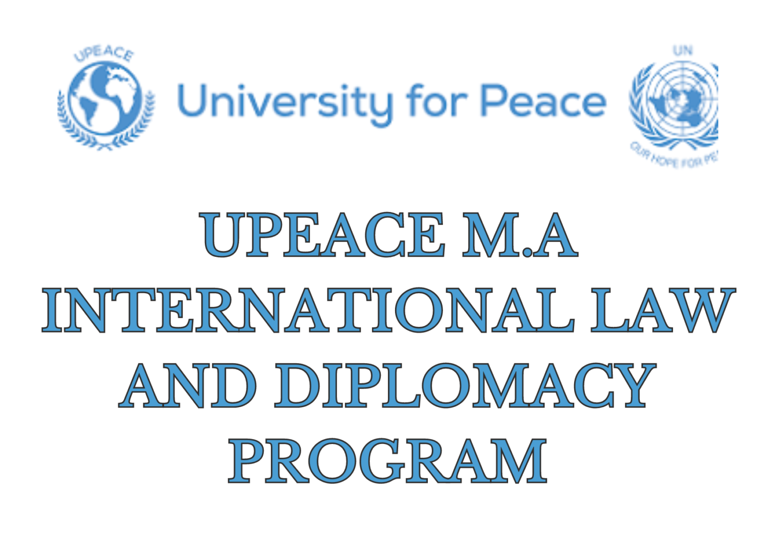 UPeace M.A. International Law And Diplomacy 2024
