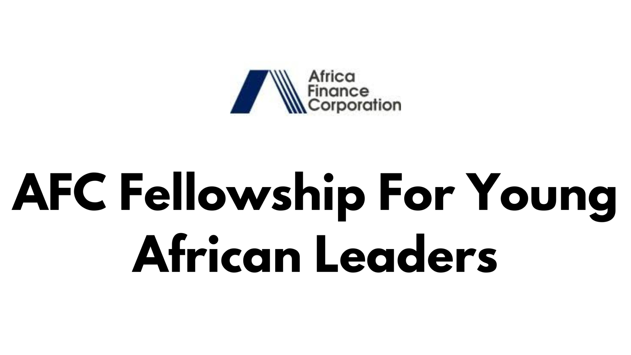 Africa Finance Corporation 2024| AFC Fellowship For Young African Leaders