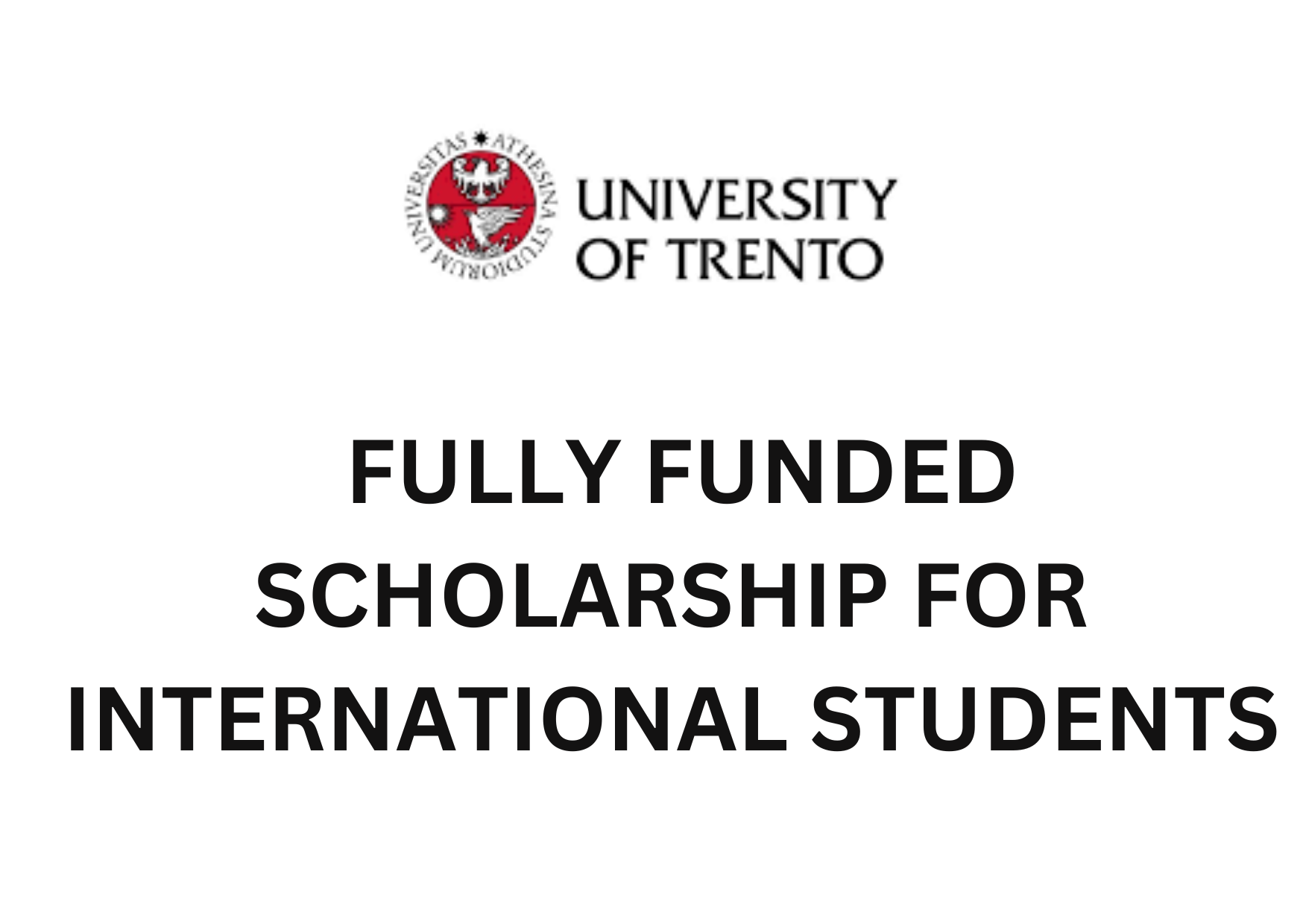 University Of Trento Scholarships For International Students 2024-2025 ...
