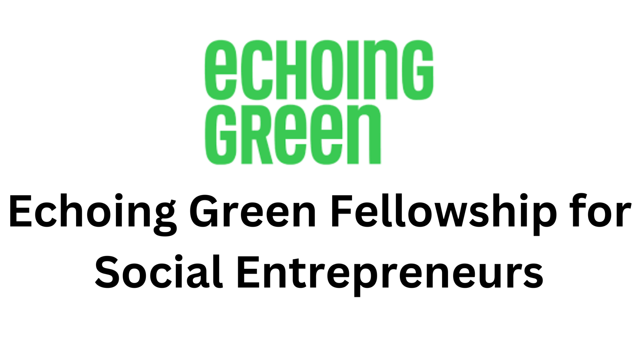 Echoing Green Fellowship 2025 For Emerging Social Entrepreneurs