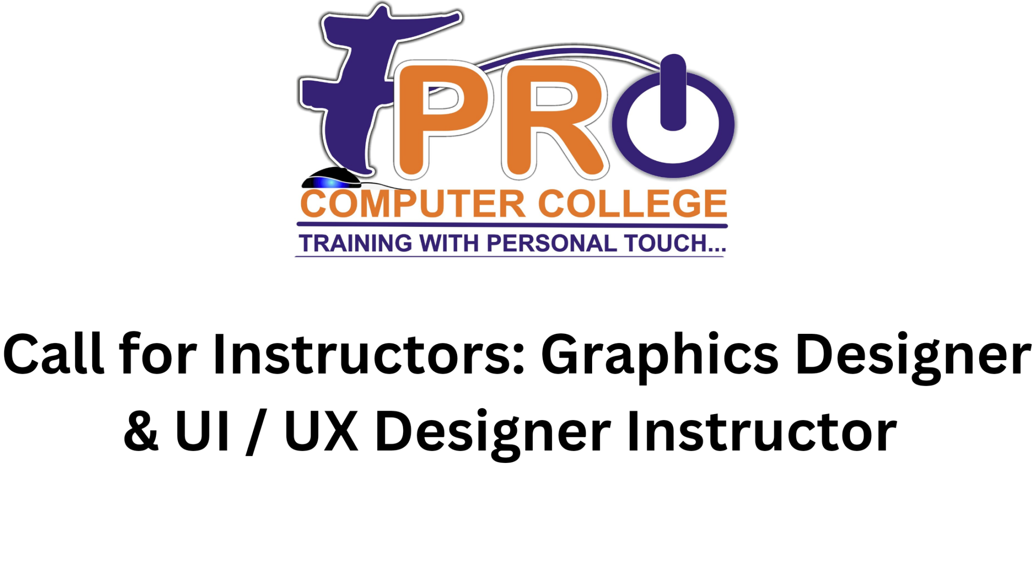 Call For Instructors: Graphics Designer & UI / UX Designer Instructor ...