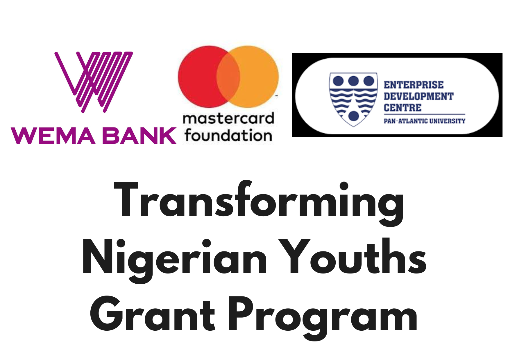 Wema Bank/EDC/Mastercard Transforming Nigerian Youths Program ...