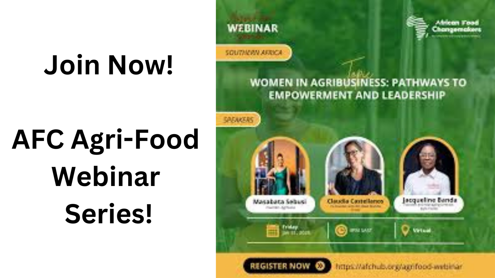 Join The AFC Agri-Food Webinar Series! 2025 (African Food Changemakers)