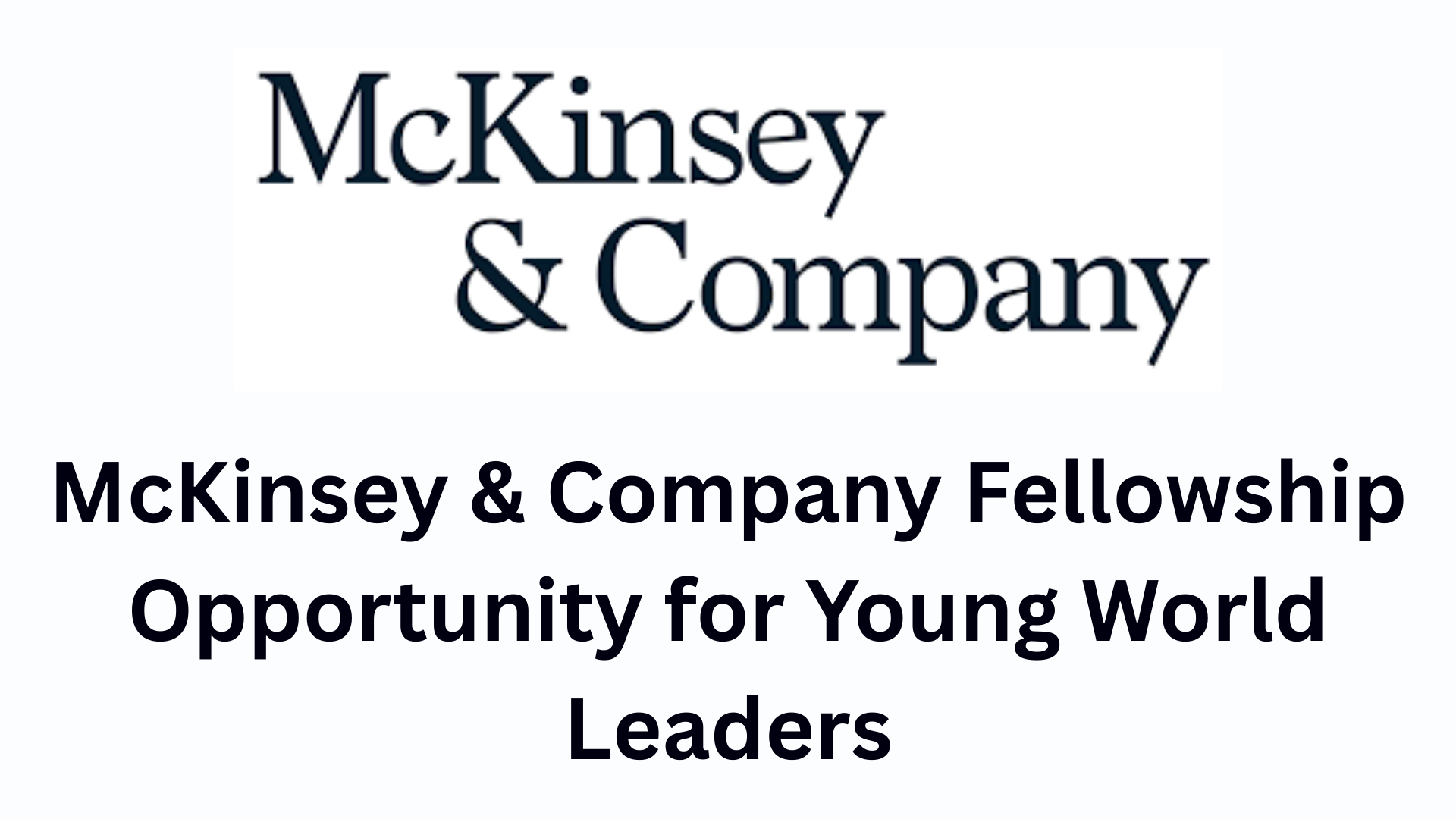McKinsey & Company Fellowship 2026 Opportunity For Young World Leaders