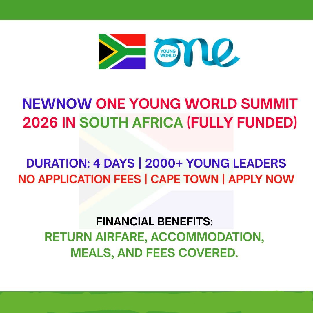 One Young World Summit 2026 In South Africa (Fully Funded)