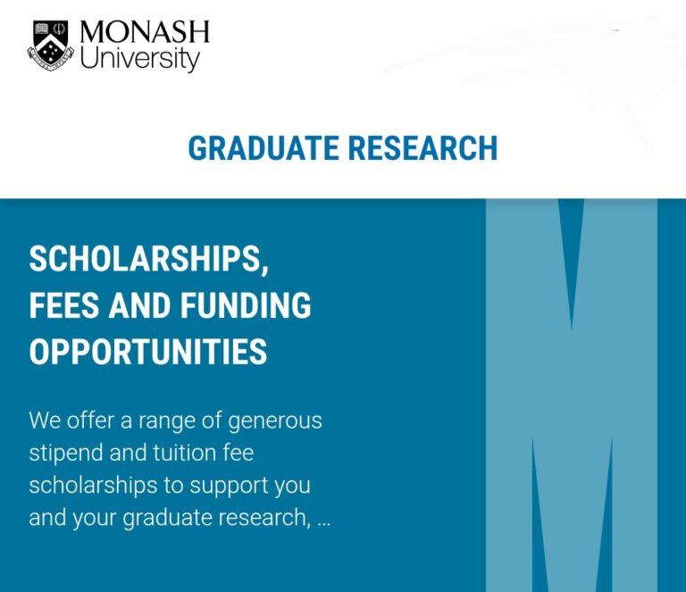 Monash Graduate Research Scholarships, Study In Australia.
