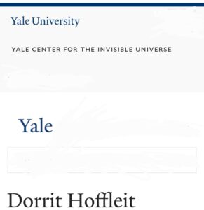 Yale Dorrit Hoffleit Research Scholarship, Weekly Stipends ...